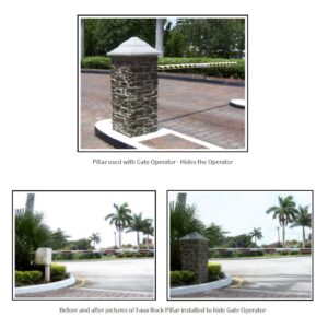 Pre-Formed Ledge Stone Faux Rock Pillar | Your Fence Store