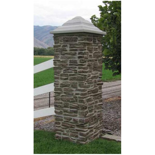 Pre-Formed Ledge Stone Faux Rock Pillar | Your Fence Store